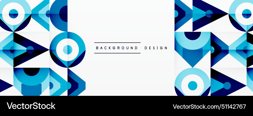 Electric blue and white shapes Royalty Free Vector Image