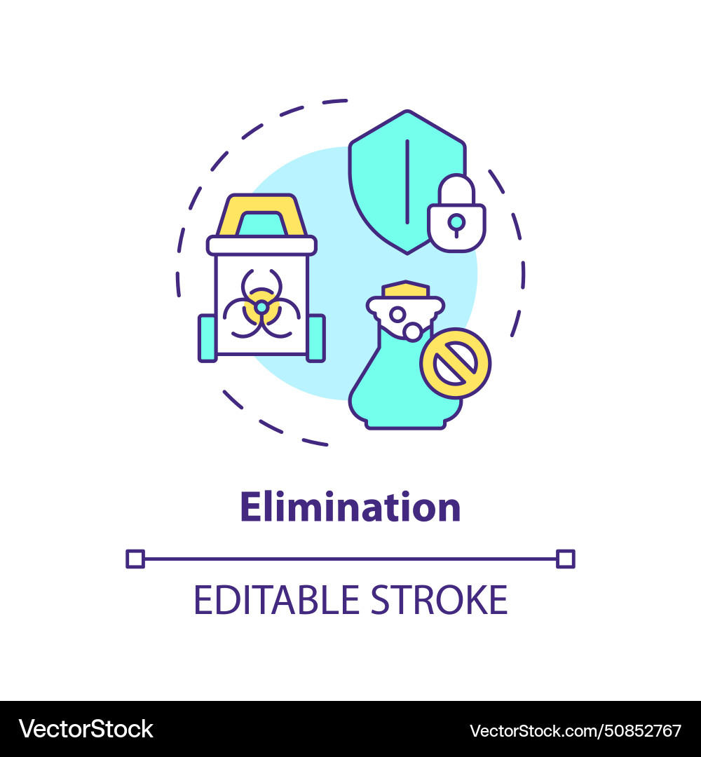 Elimination multi color concept icon Royalty Free Vector