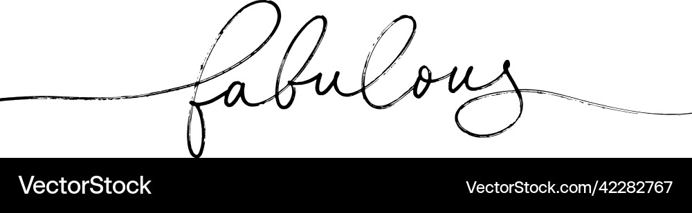 Fabulous black line hand drawn calligraphy Vector Image