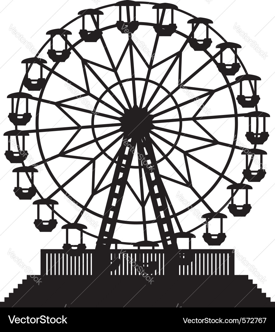 Ferris wheel Royalty Free Vector Image - VectorStock