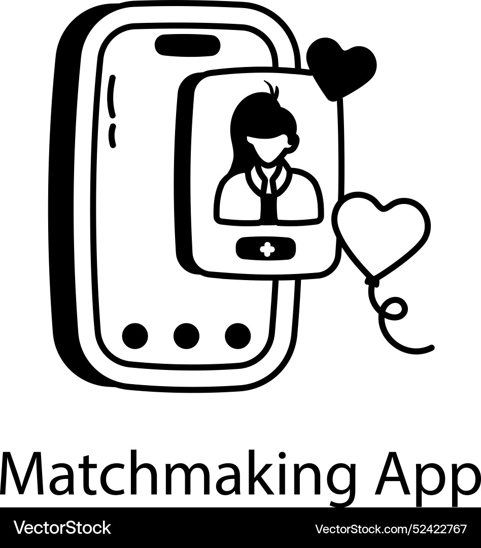 Matchmaking app Royalty Free Vector Image - VectorStock