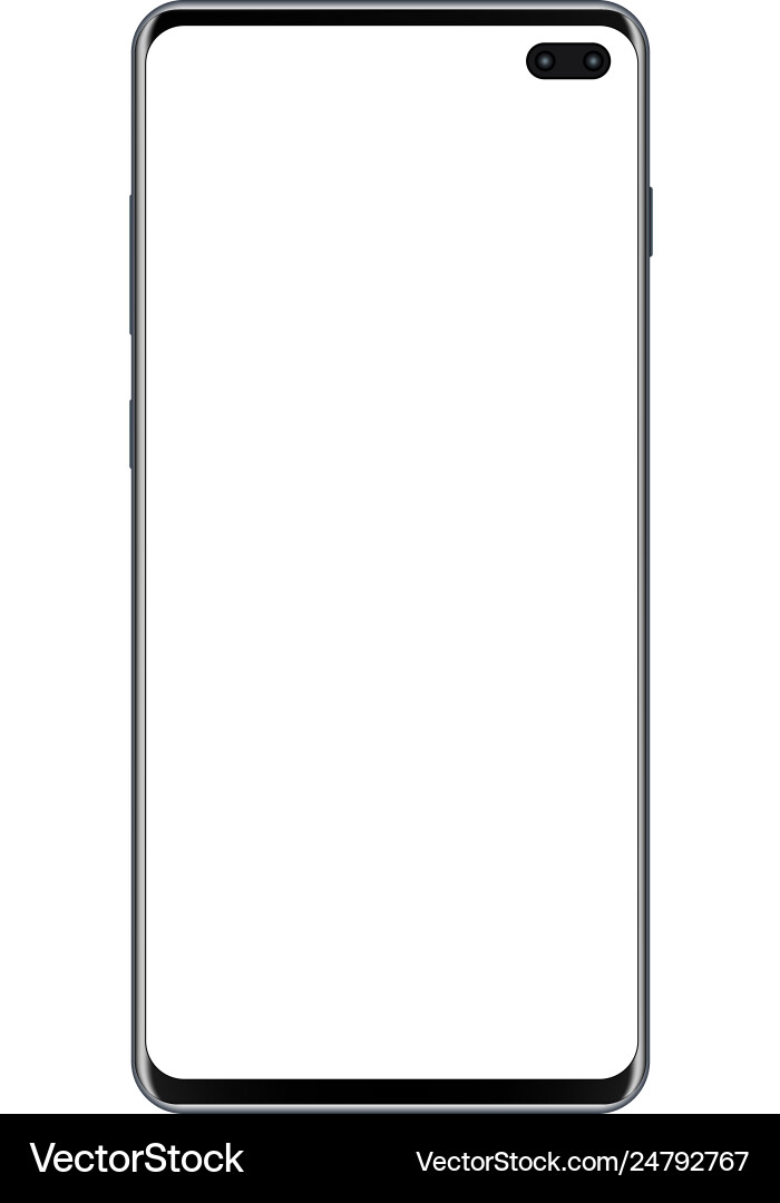 Modern frameless phone mockup with blank screen Vector Image