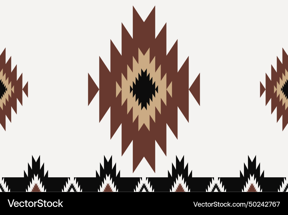 Southwestern geometric border pattern Royalty Free Vector