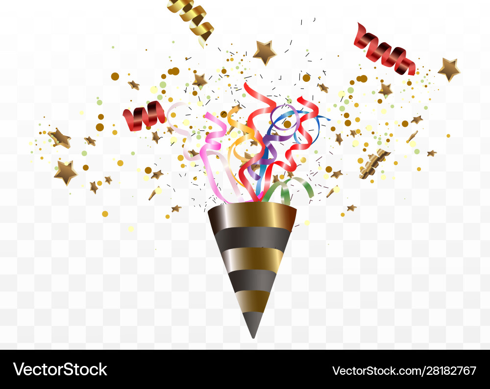 Winner background with confetti and colorful Vector Image