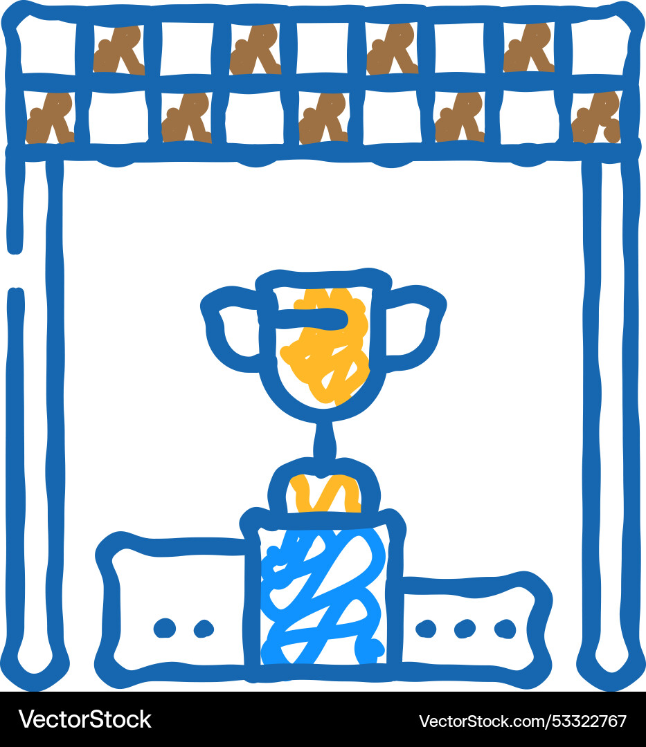 Winner car race vehicle auto icon doodle Vector Image