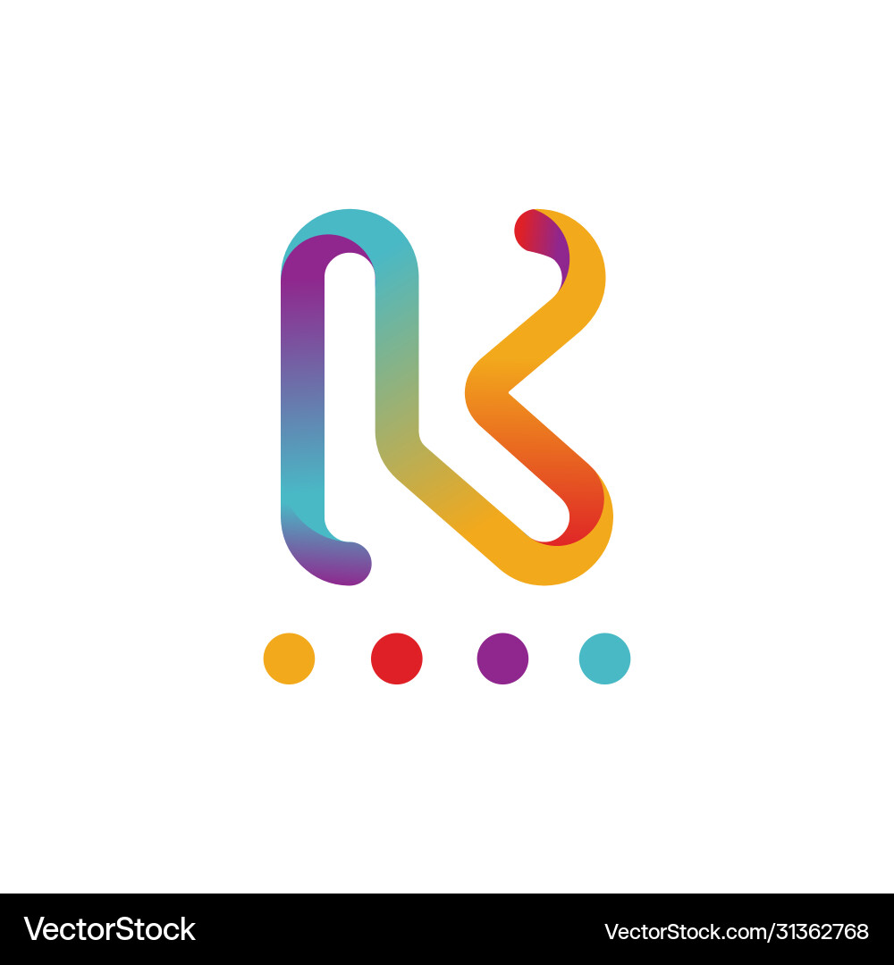 Abstract k logo design template Royalty Free Vector Image