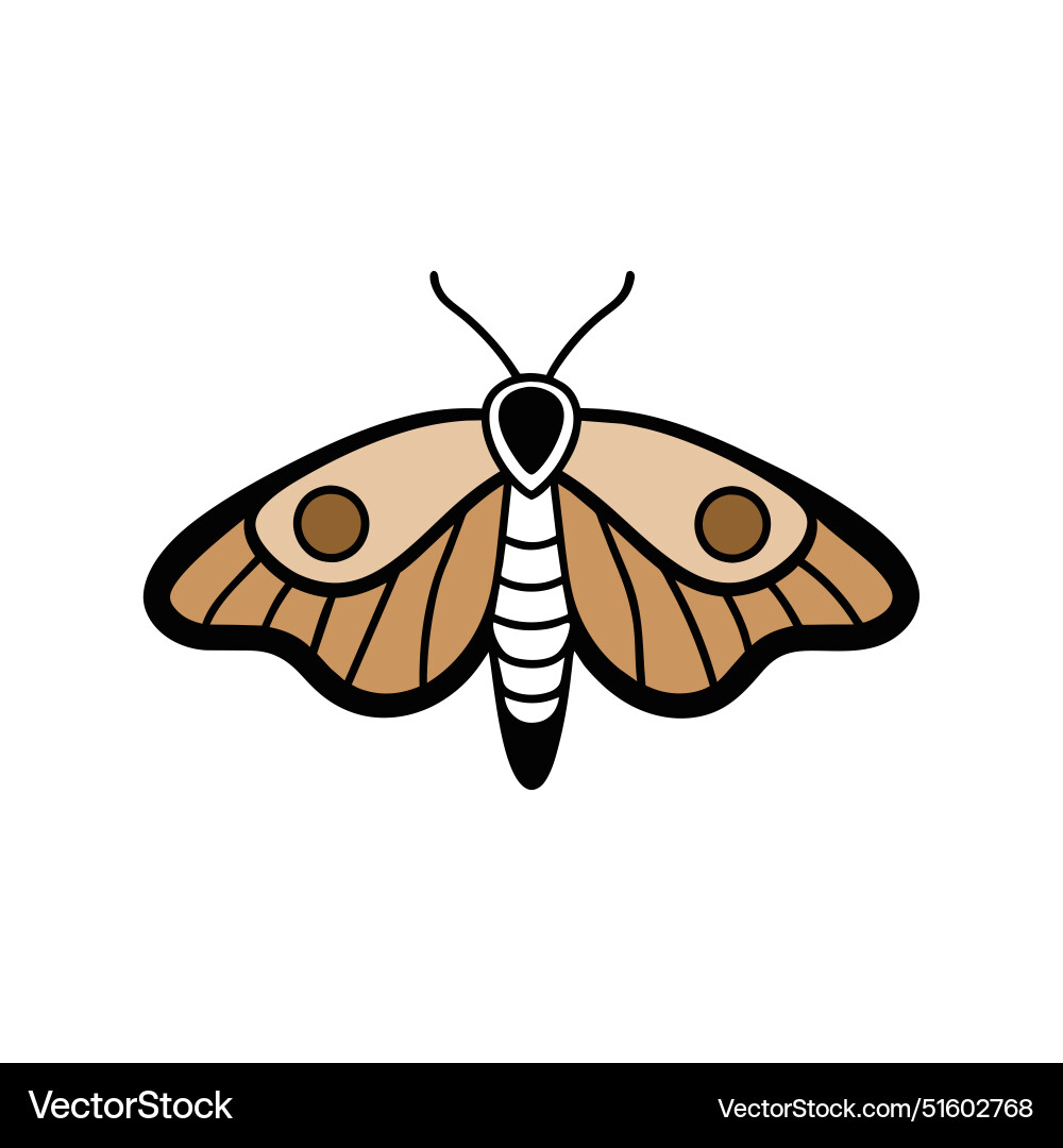 Atlas moth butterfly looks icon Royalty Free Vector Image