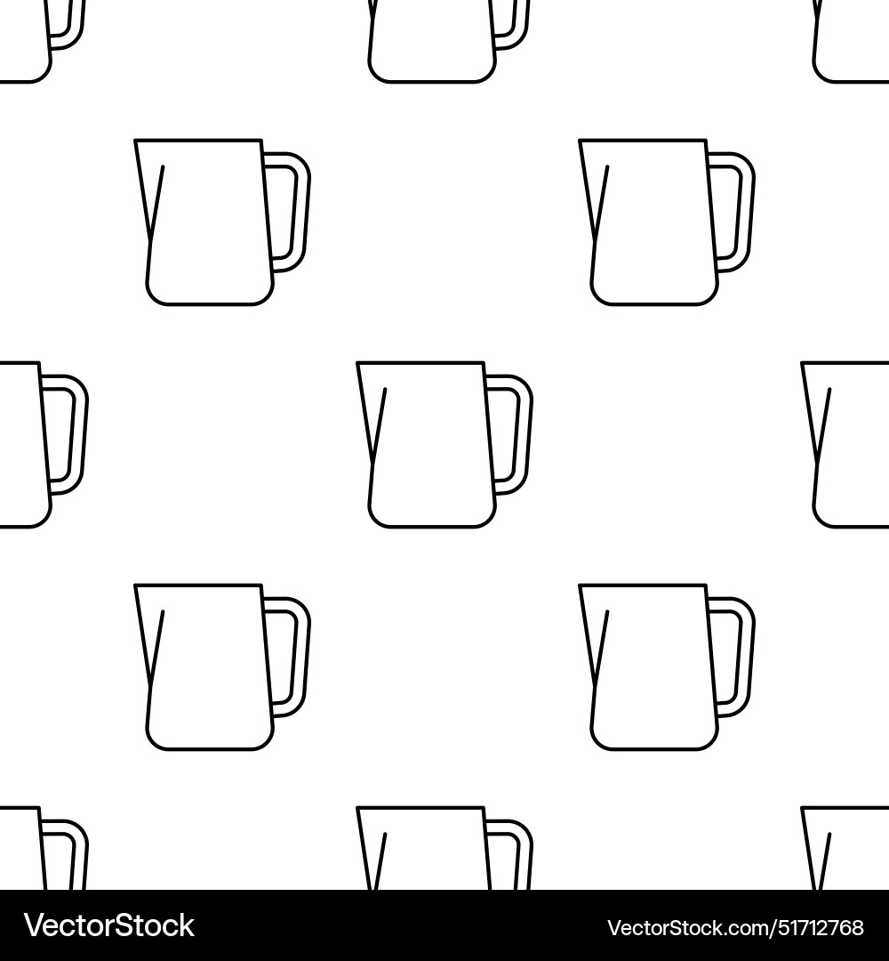 Barista pitcher milk jug seamless pattern Vector Image