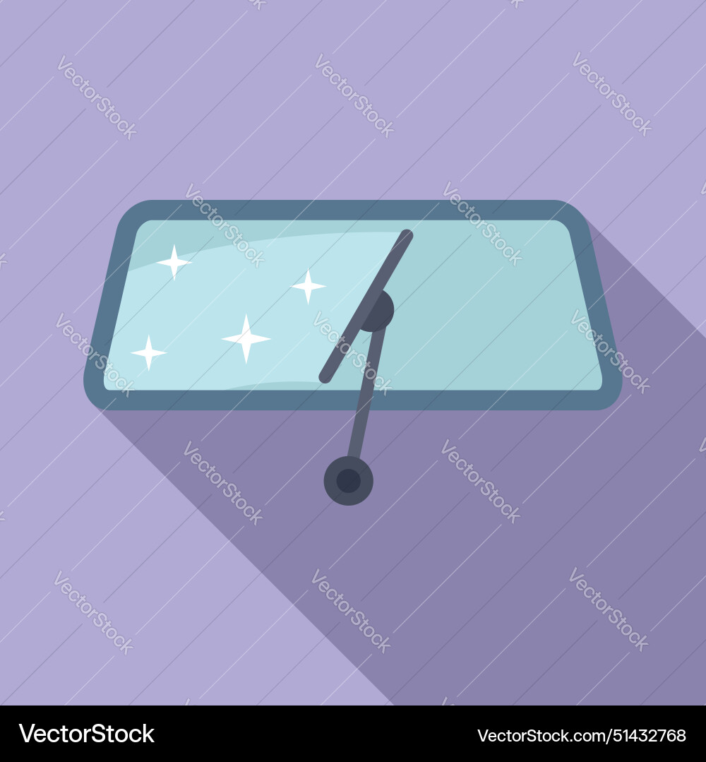 Clean windshield with wiper Royalty Free Vector Image