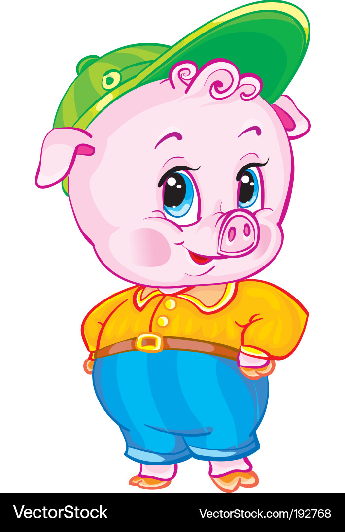 Cute Piglet Cartoon Royalty Free Vector Image - VectorStock