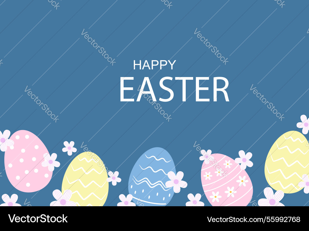 Easter background with cute egg Royalty Free Vector Image