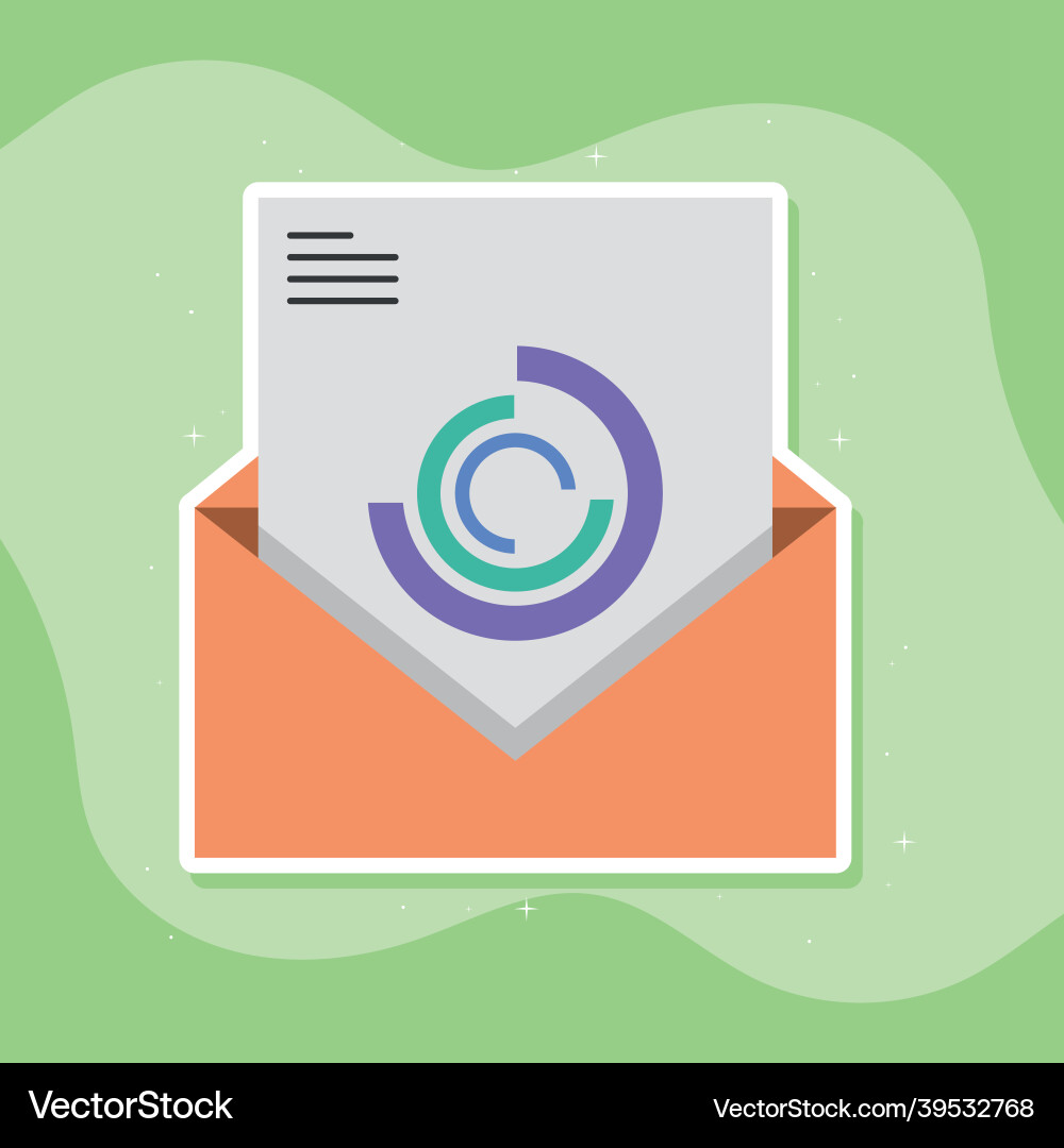 Email report analysis Royalty Free Vector Image