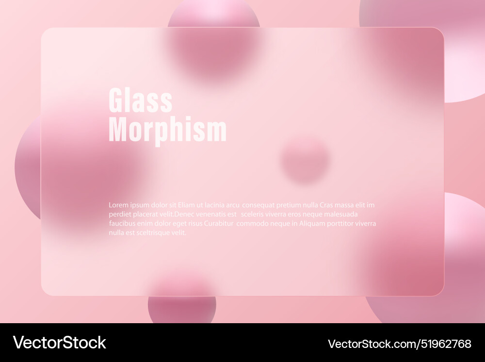 Glass morphism background design transparent Vector Image