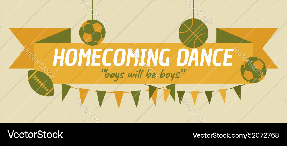 Homecoming dance banner template Royalty Free Vector Image