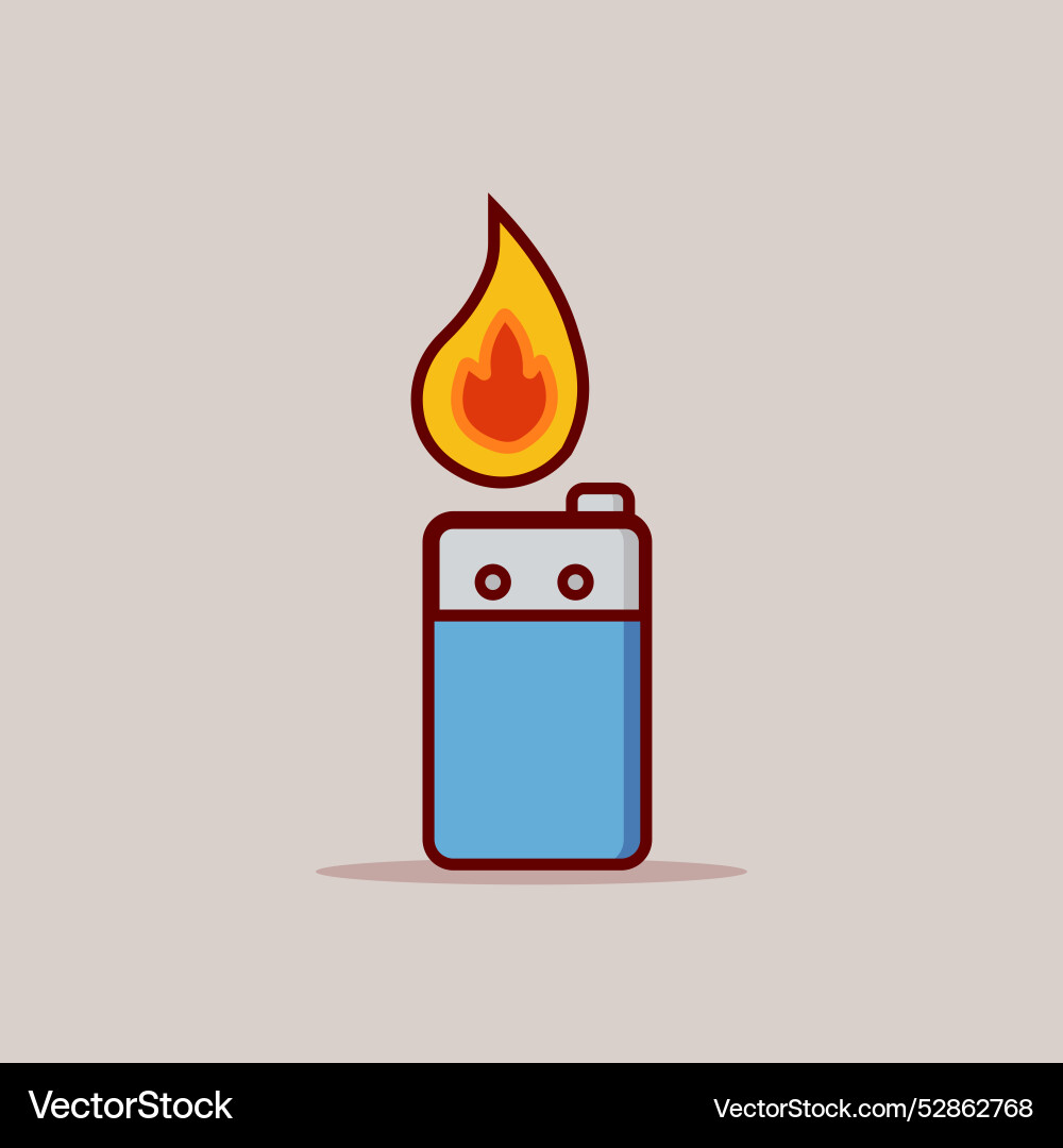 Lighter isolated cartoon icon Royalty Free Vector Image