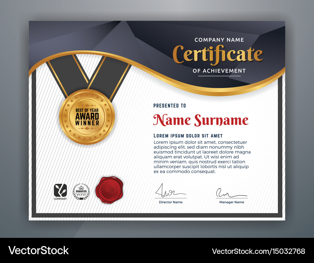 Multipurpose professional certificate template Vector Image