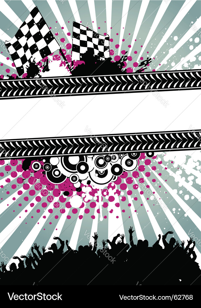 Poster for racing competitions Royalty Free Vector Image