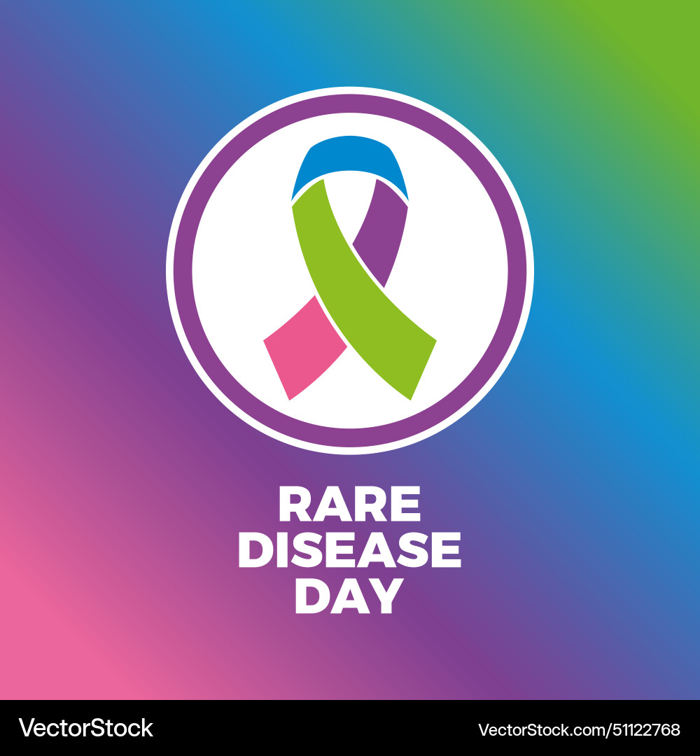 Rare disease day poster Royalty Free Vector Image
