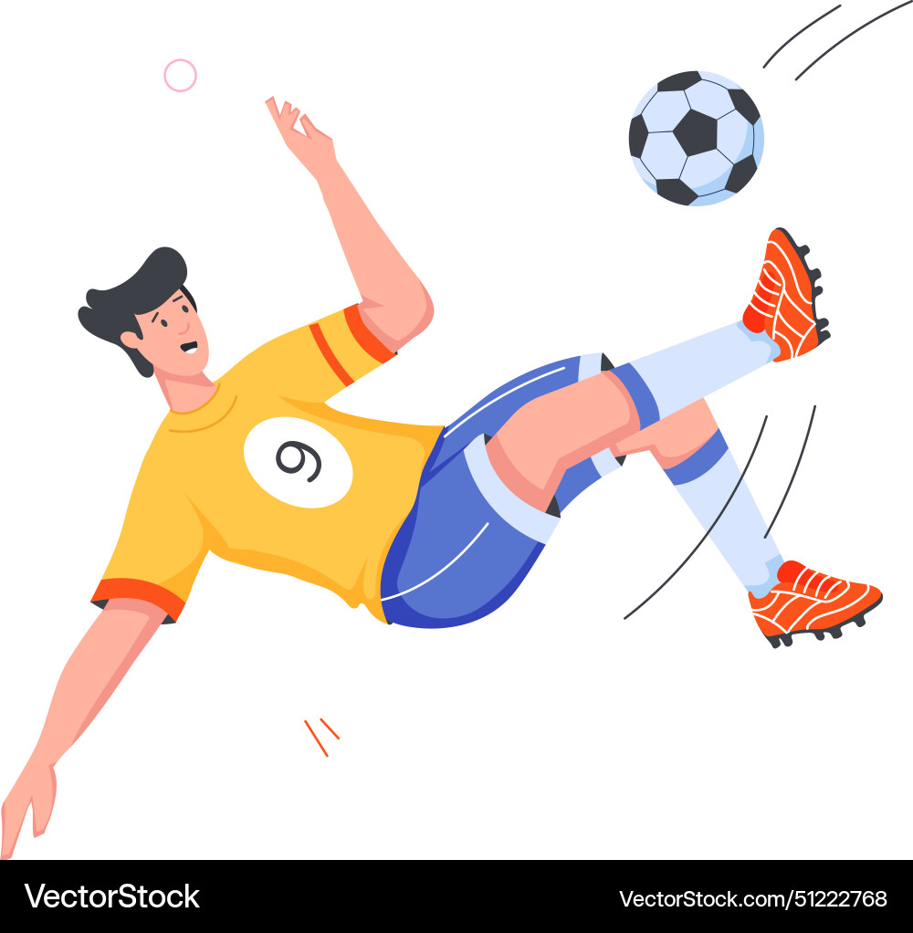Soccer players flat Royalty Free Vector Image - VectorStock