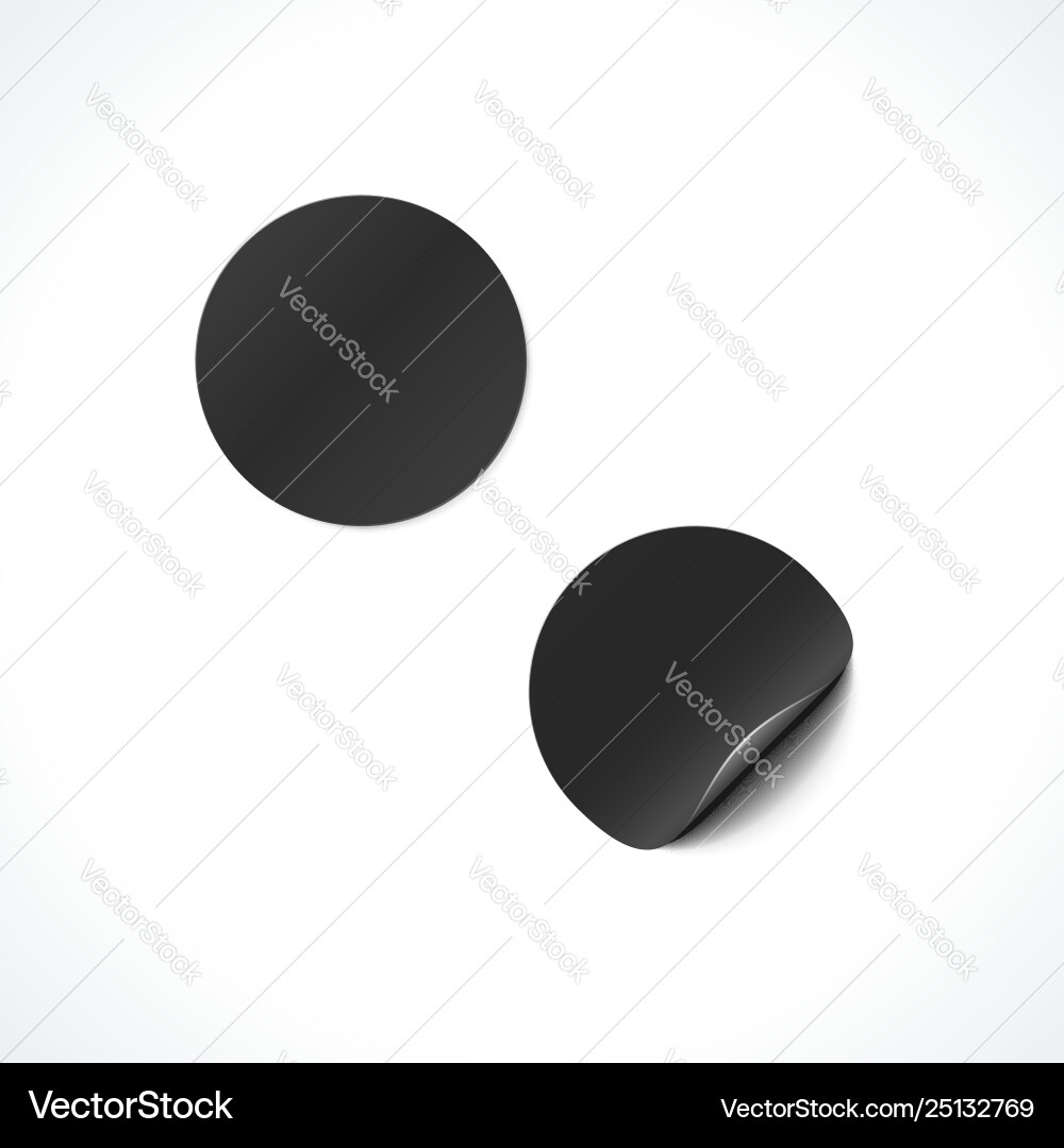 Blank paper sticker mockup Royalty Free Vector Image