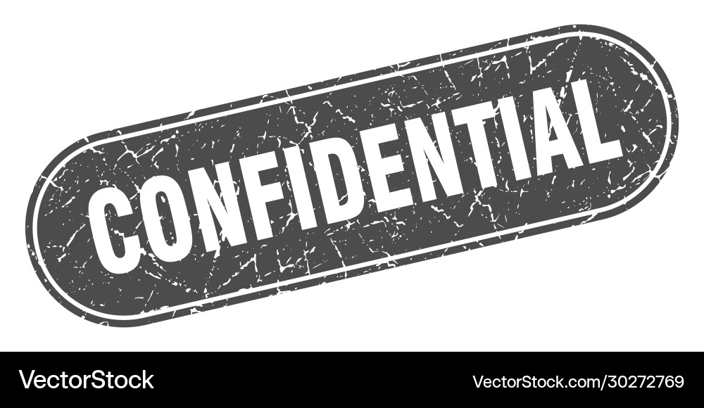 Confidential sign grunge black stamp Royalty Free Vector