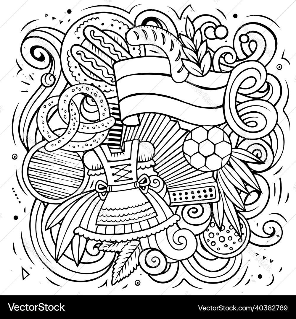 Germany cartoon doodle Royalty Free Vector Image