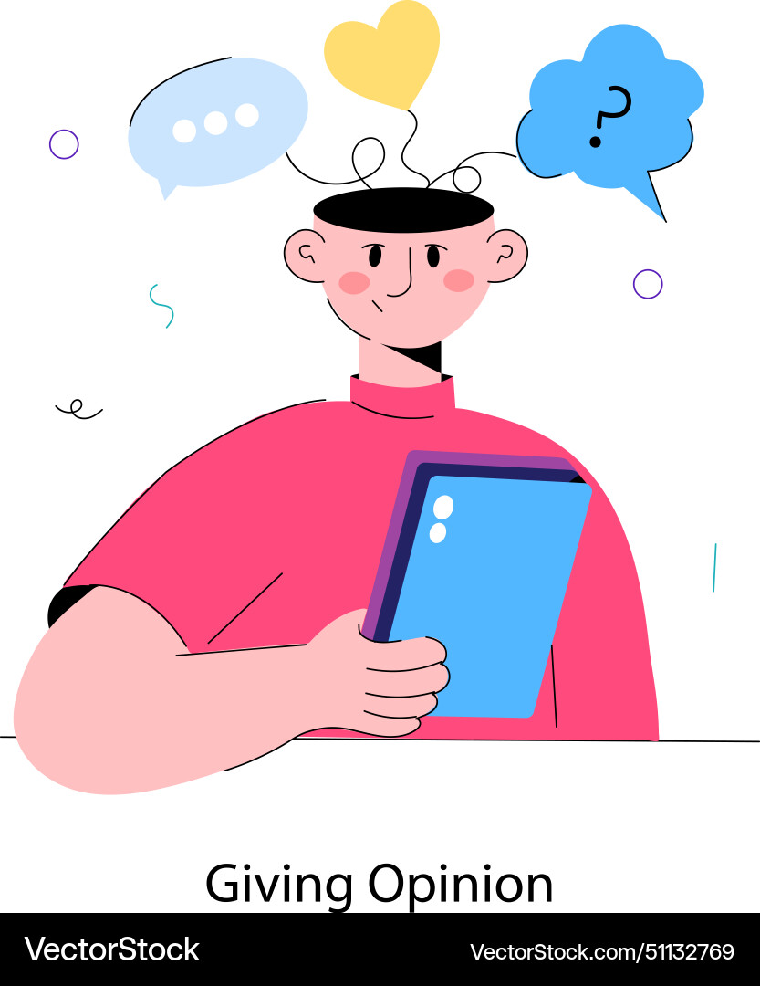 Giving opinion Royalty Free Vector Image - VectorStock
