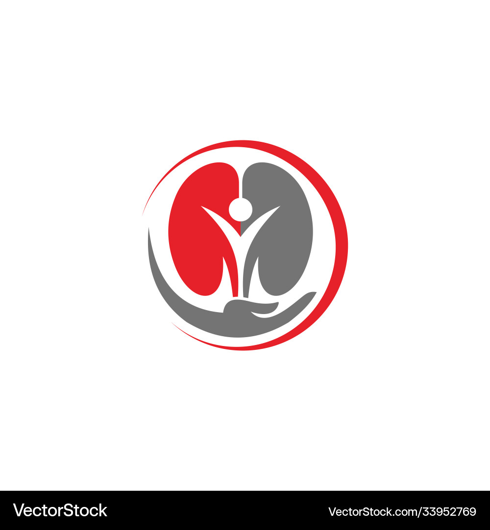 Kidney logo urology template Royalty Free Vector Image