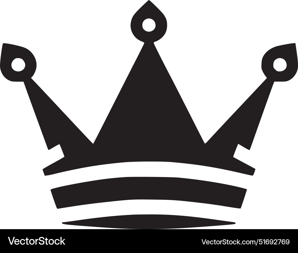 King - black and white Royalty Free Vector Image