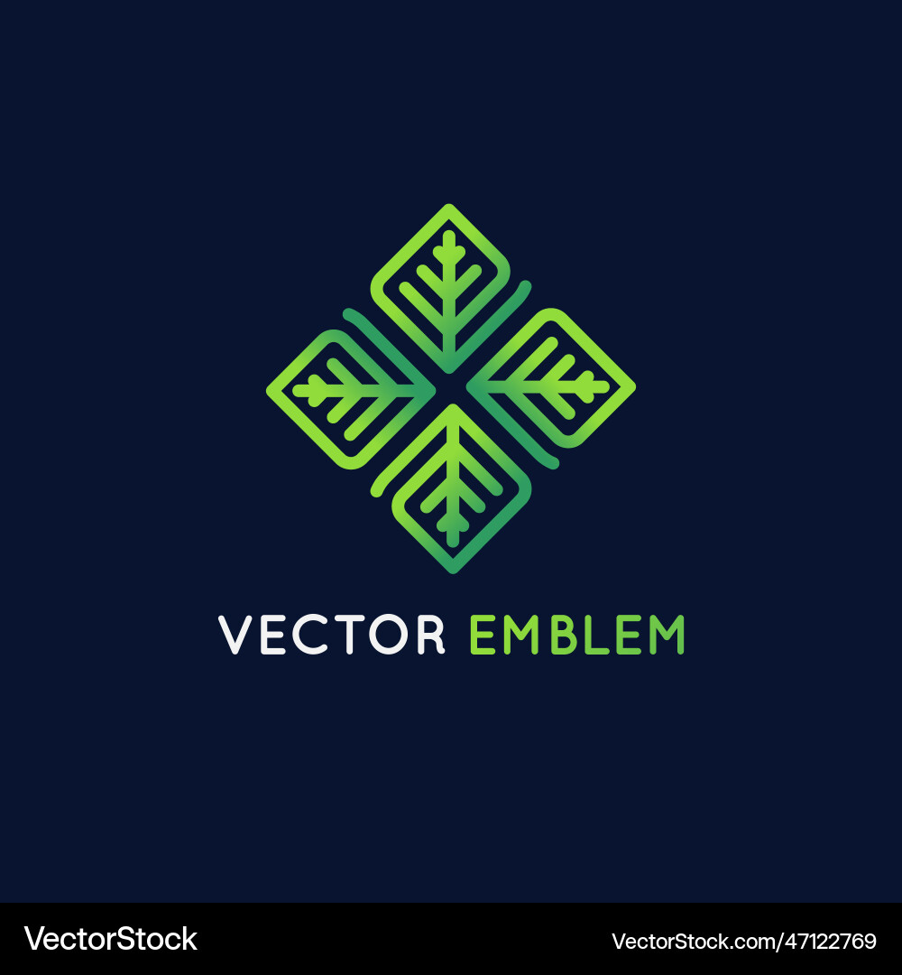 Logo design template and emblem made with lines Vector Image