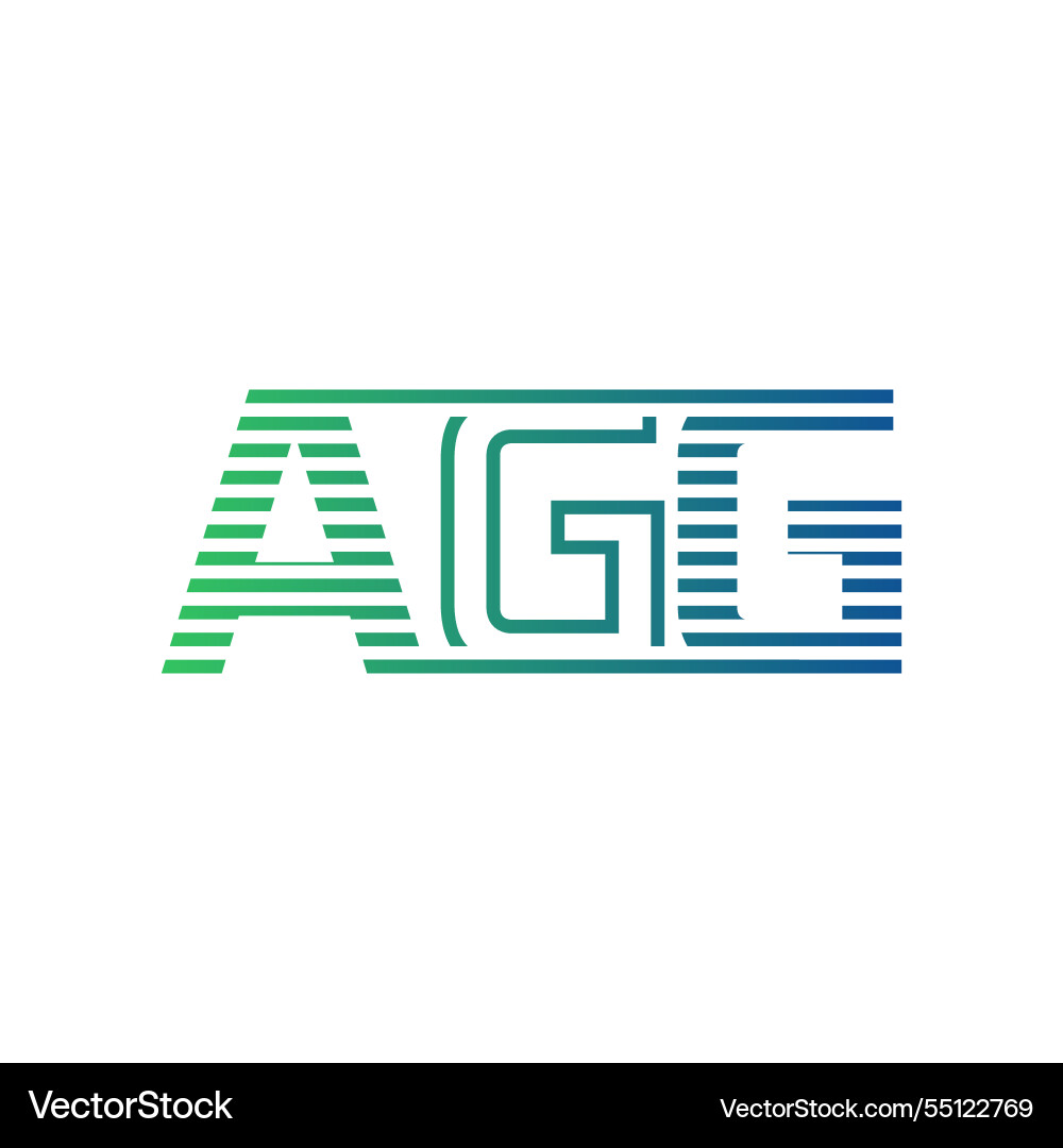 Modern agg logo design letter minimalist Vector Image