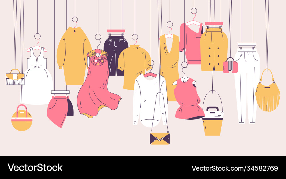 Pink clothing Vector Images & Graphics for Commercial Use | VectorStock