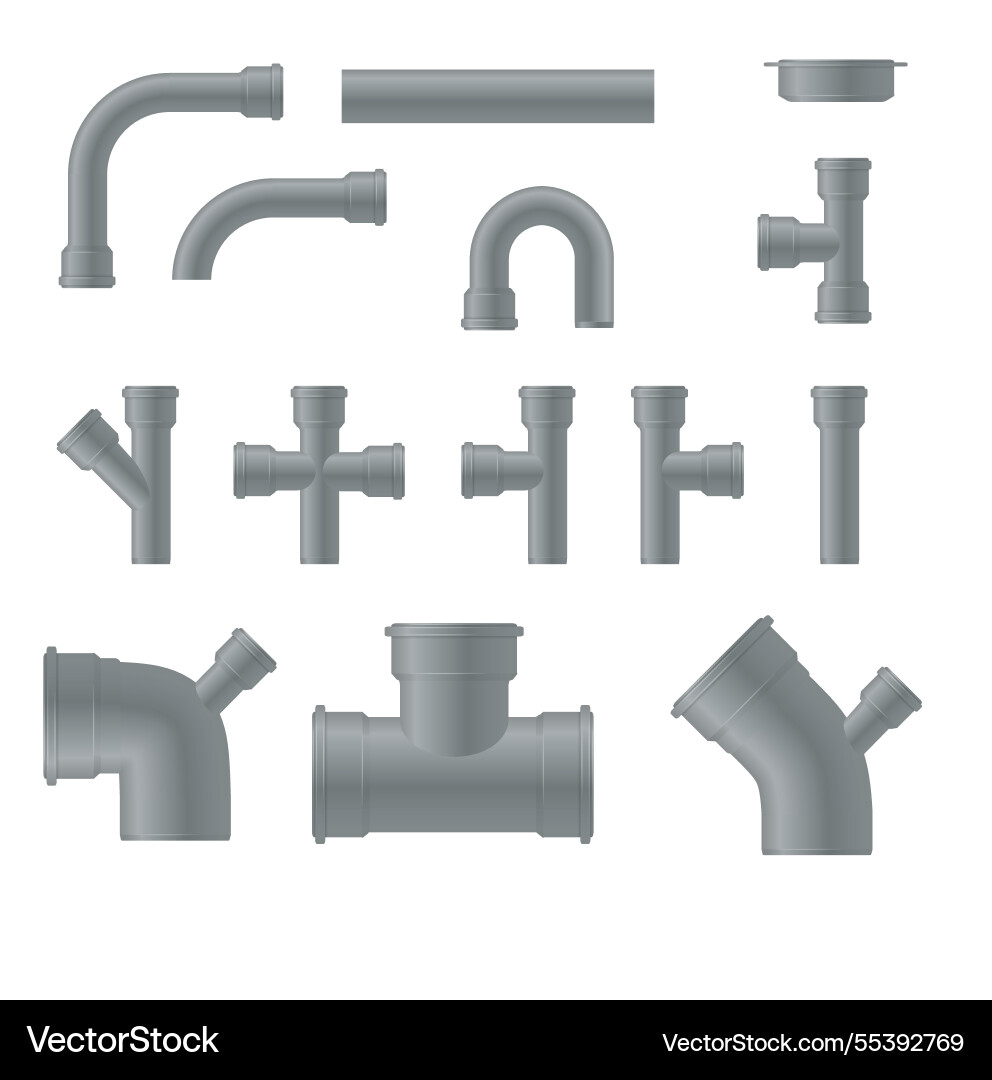 Plastic pipe industry pipeline waste pipes Vector Image