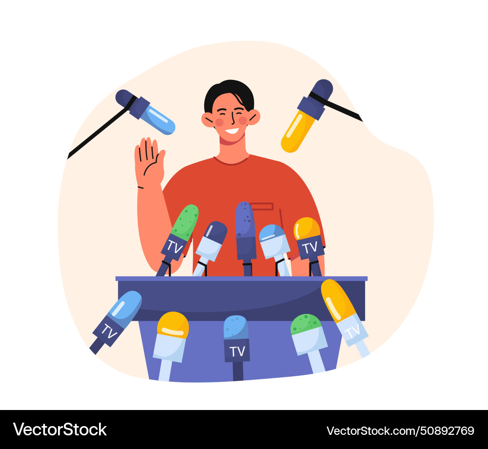 Press journalists concept Royalty Free Vector Image