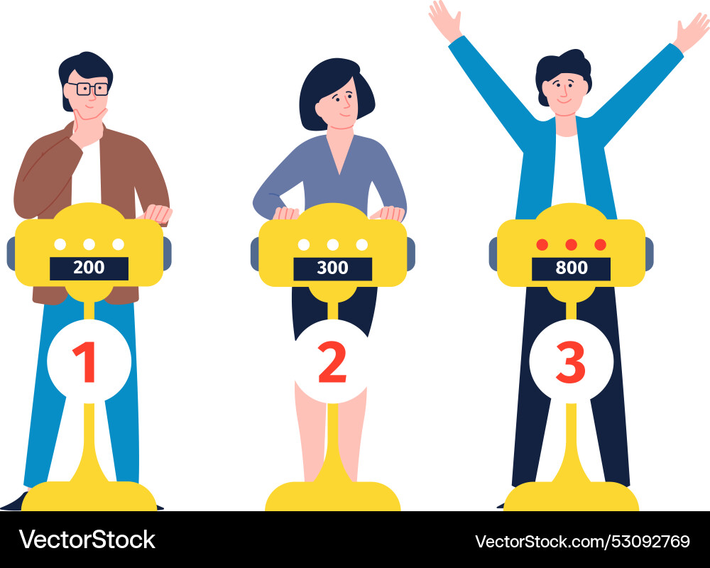 Quiz game tv show trivia knowledge contest Vector Image