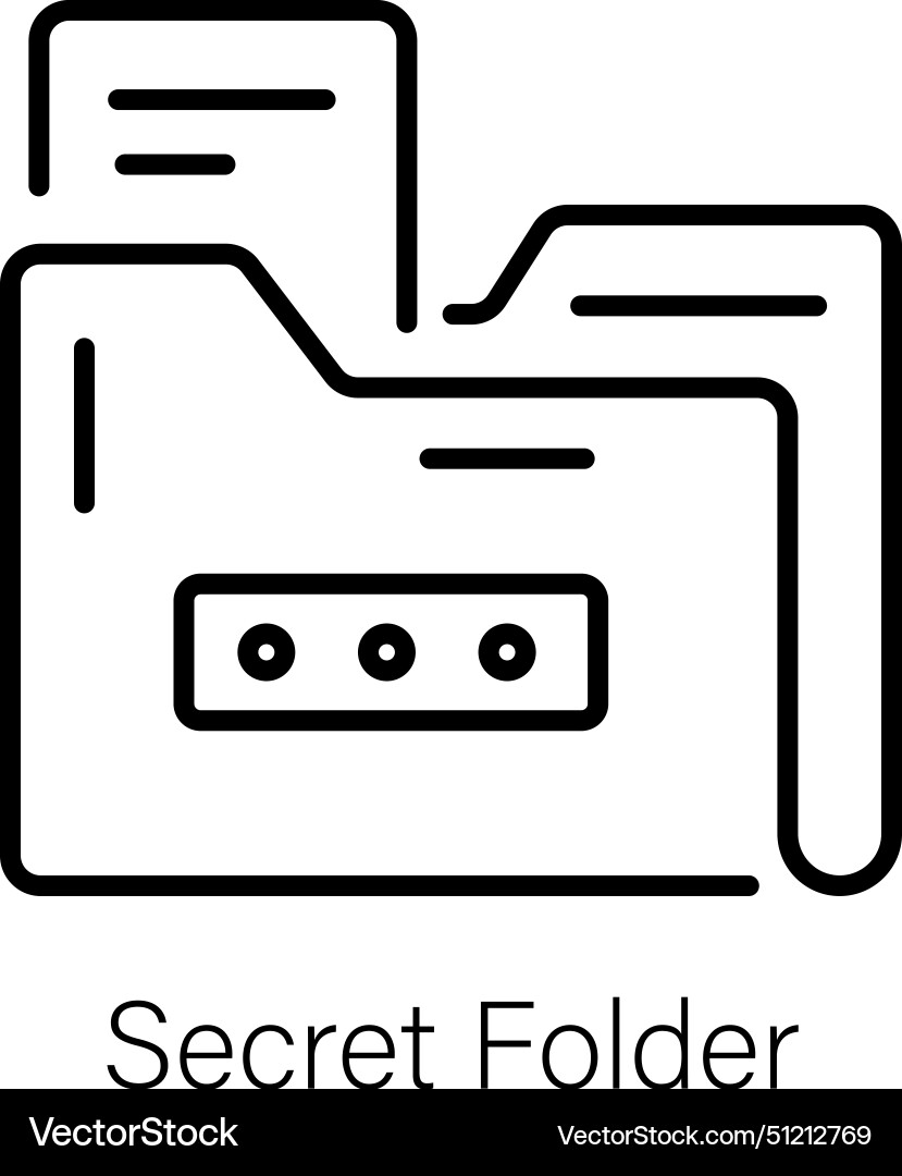 Secret folder Royalty Free Vector Image - VectorStock