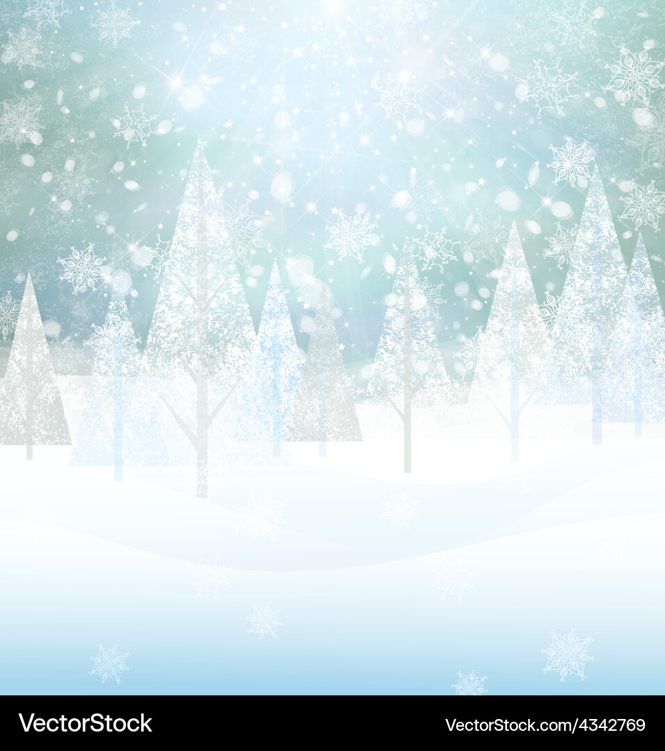 Snowy Winter Background Royalty Free Vector Image