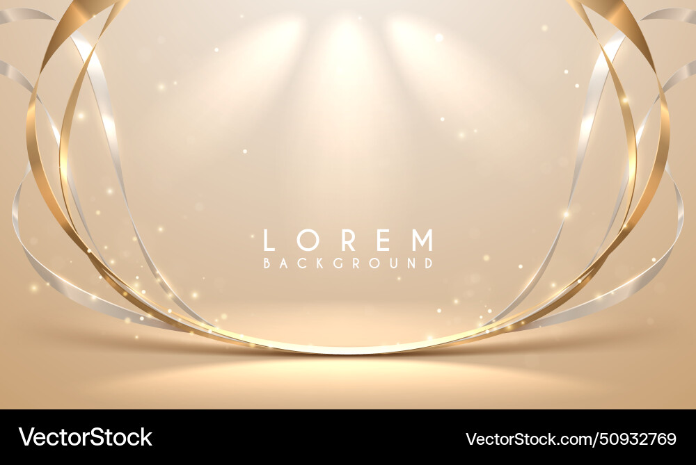Soft Gold Ribbon Background Royalty Free Vector Image
