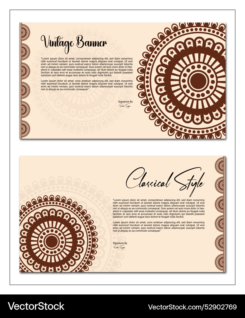 Traditional and classical invitation card Vector Image
