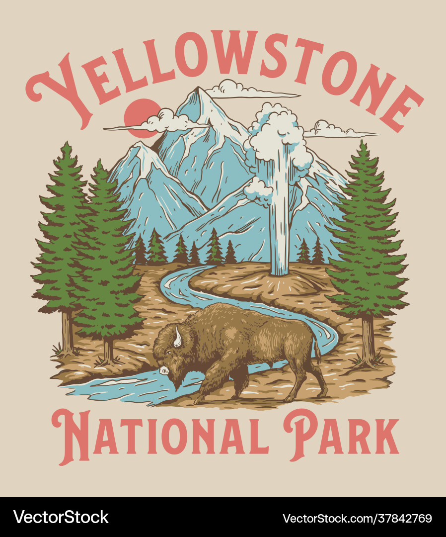 Yellowstone National Park Vector Images (over 610)
