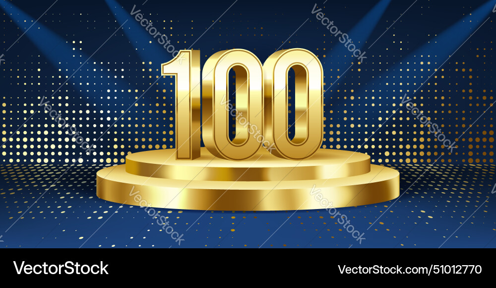 100th year anniversary background Royalty Free Vector Image
