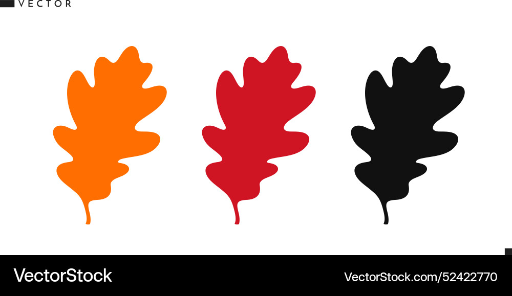 Autumn leaves silhouette Royalty Free Vector Image