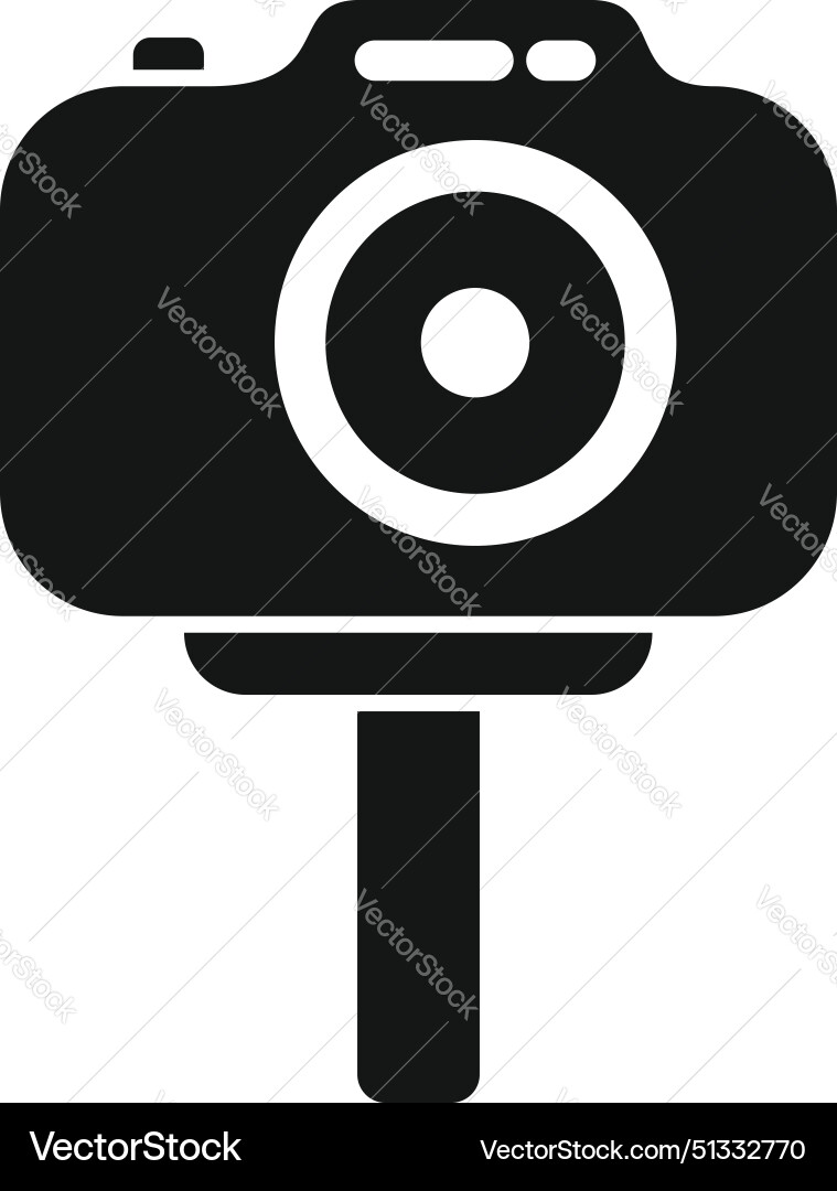 Black camera icon on white background Royalty Free Vector