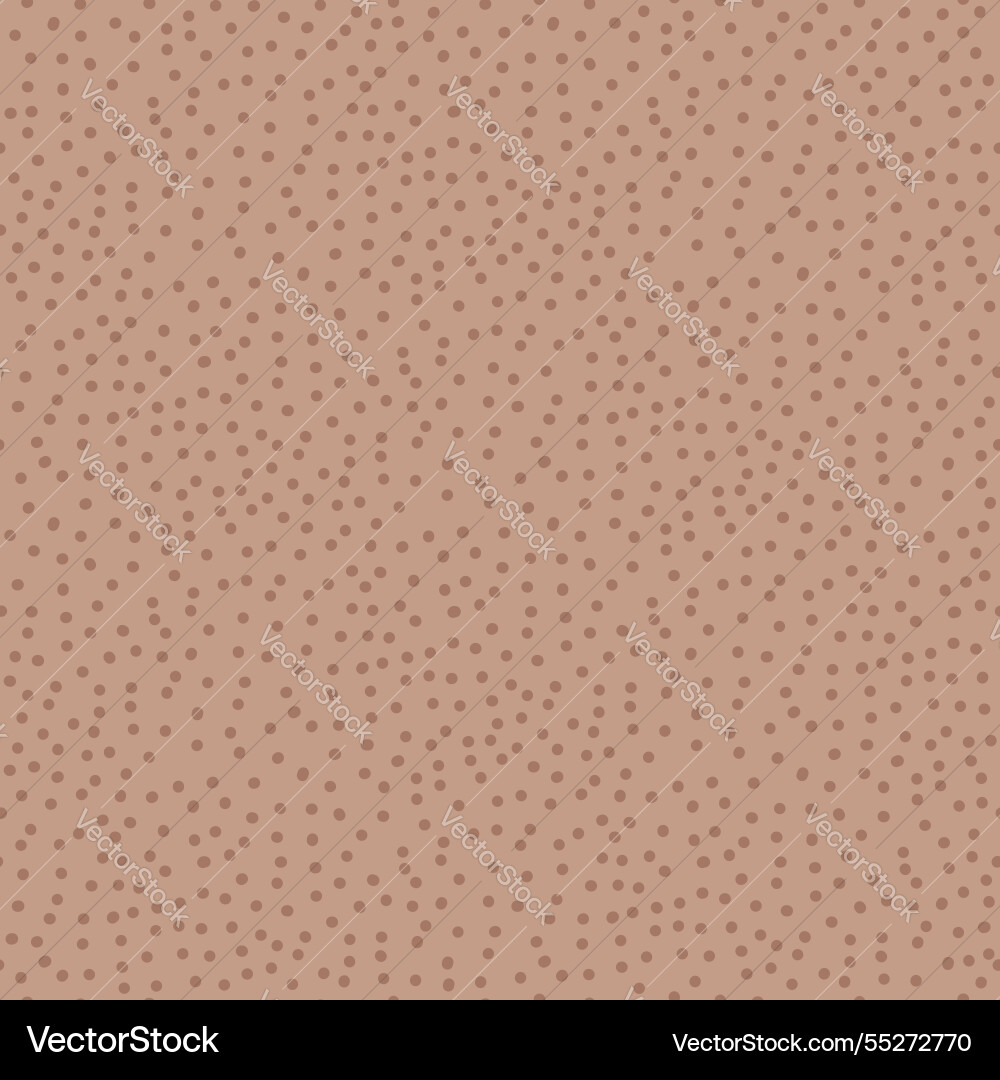 Brown monochrome seamless pattern polka dot print Vector Image