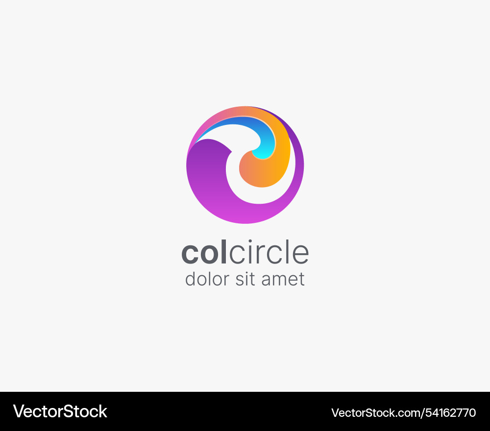 Circle loop gradient logo Royalty Free Vector Image