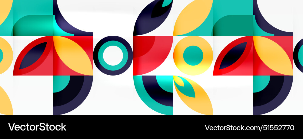 Circles and petals geometric beautiful abstract Vector Image