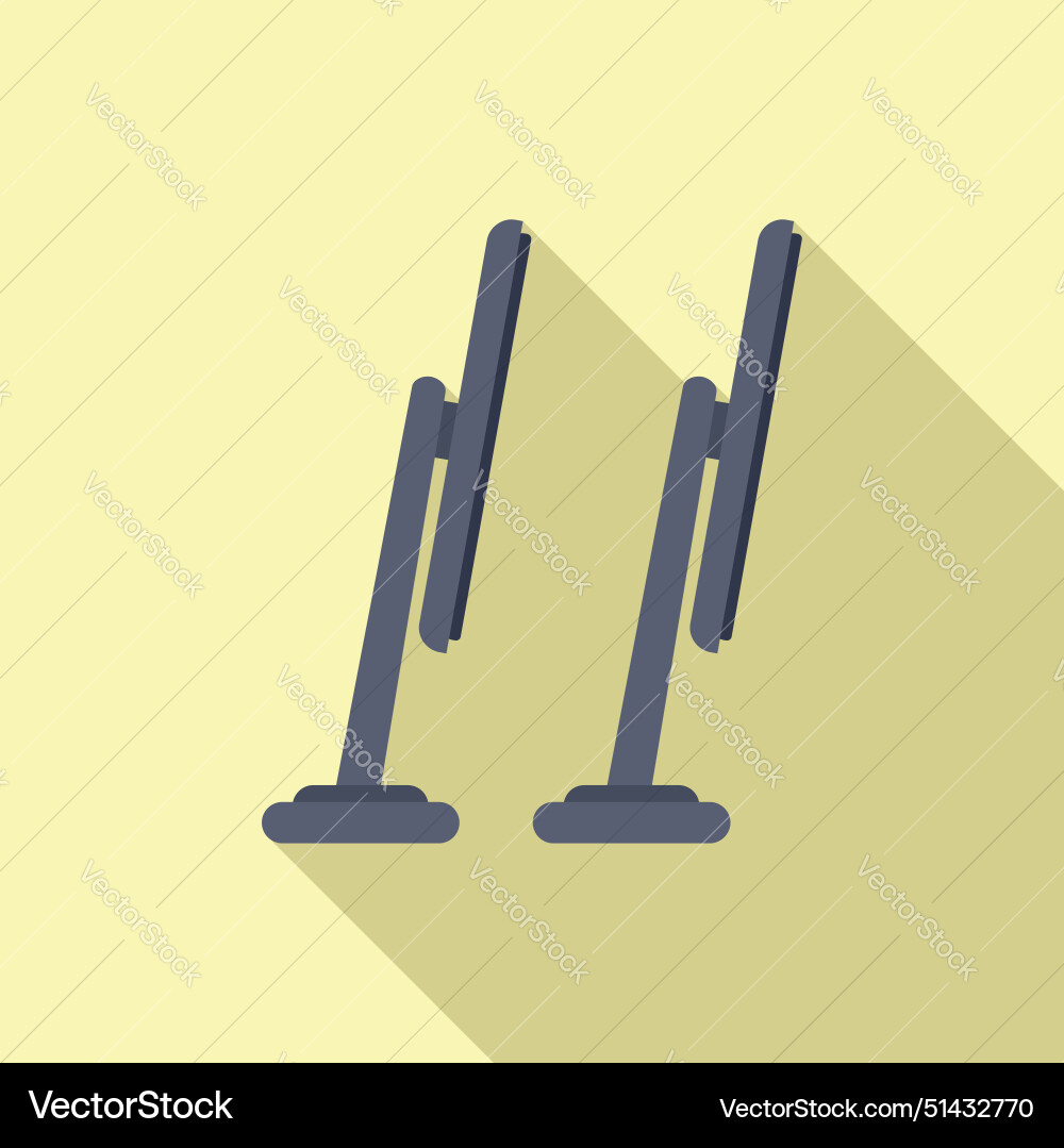Flat design style pushup bars Royalty Free Vector Image