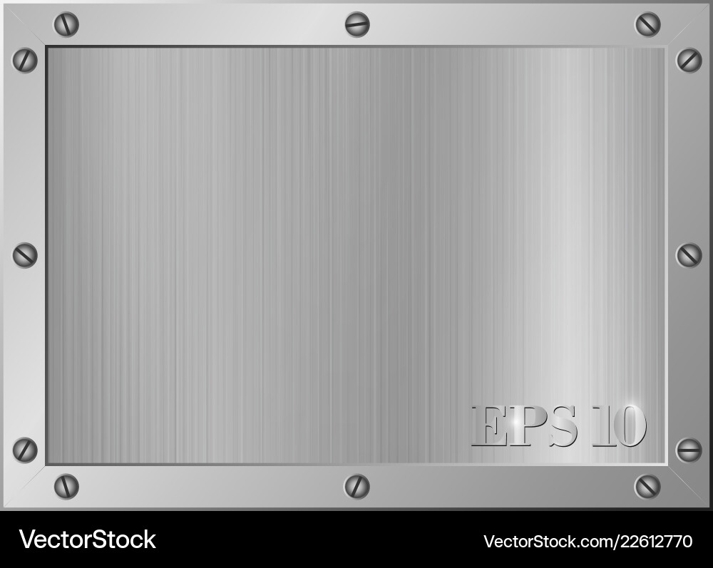 Frame of metal Royalty Free Vector Image - VectorStock