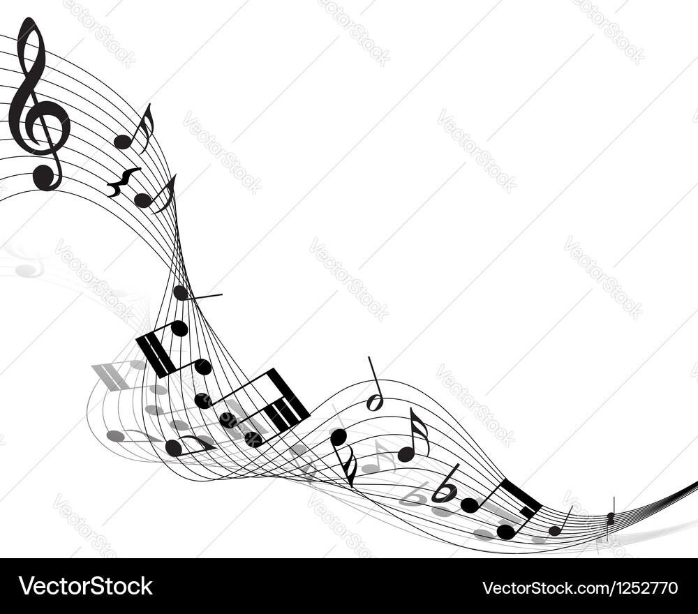 Musical note staff Royalty Free Vector Image - VectorStock