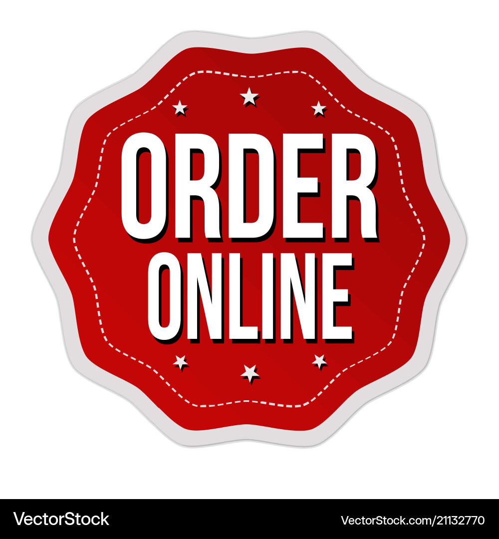Online Order Stickers Royalty Free Vector Image